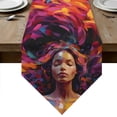 Black Woman Table Runner Linen Burlap Table Runner 120 Inches Long ...