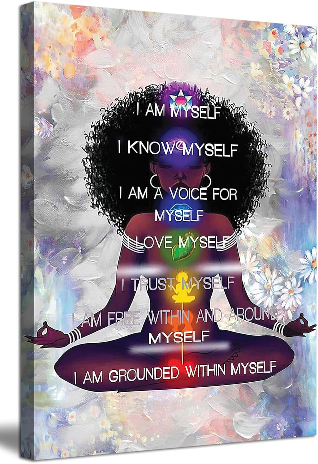 Black Woman Wall Art Inspirational Black Girl Wall Decor Trendy African American Wall Art Framed ...