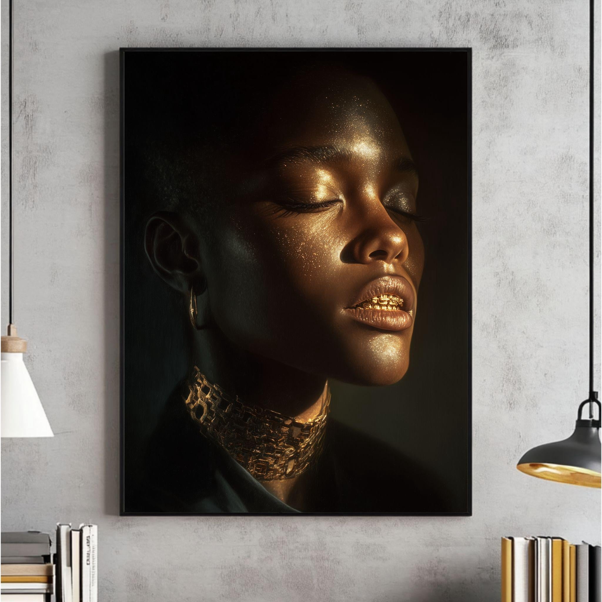Black Woman Wall Art Minimalist Afro Art Print Boho Melanin Poster ...