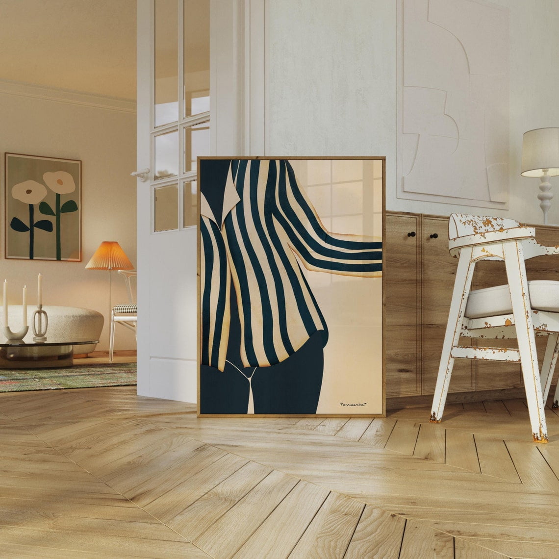 Black Woman Wall Art Trendy Abstract People Poster African Aesthetic ...