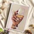 Black Woman With Wine Glass Wall Art Poster Woman And Wine Poster ...