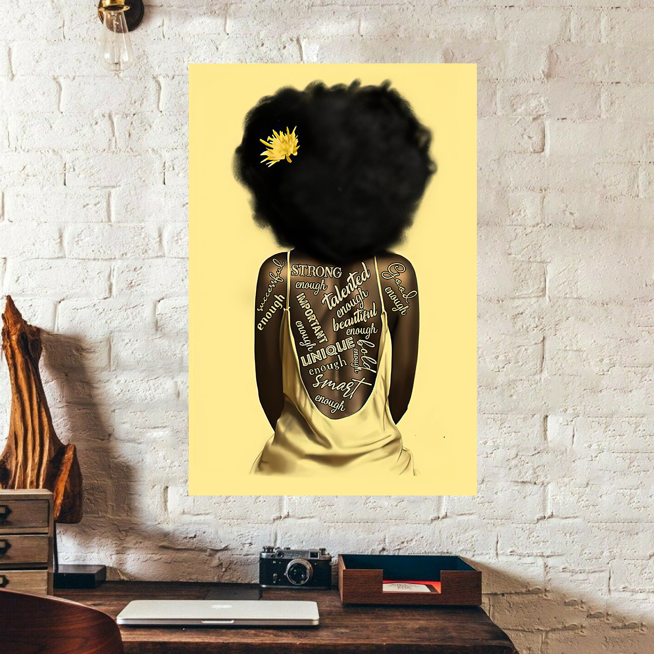 Black Woman You Are Enough Strong Poster Black Queen African American ...