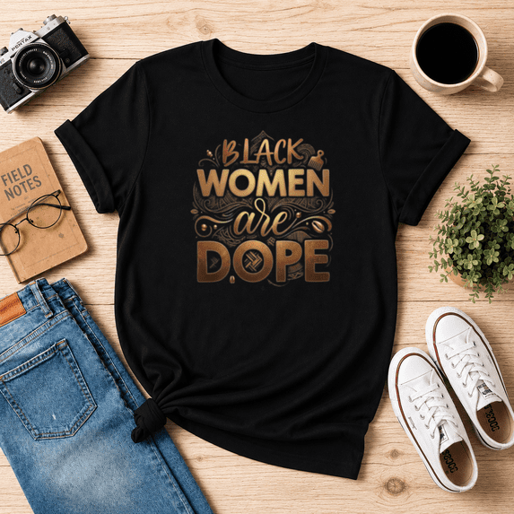 Black Women Are Dope Unisex T-Shirt - Empowering African American Pride ...