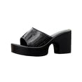 Black Women Breathable High Heel Sandals Peep Toe Open Toe Plus Size ...