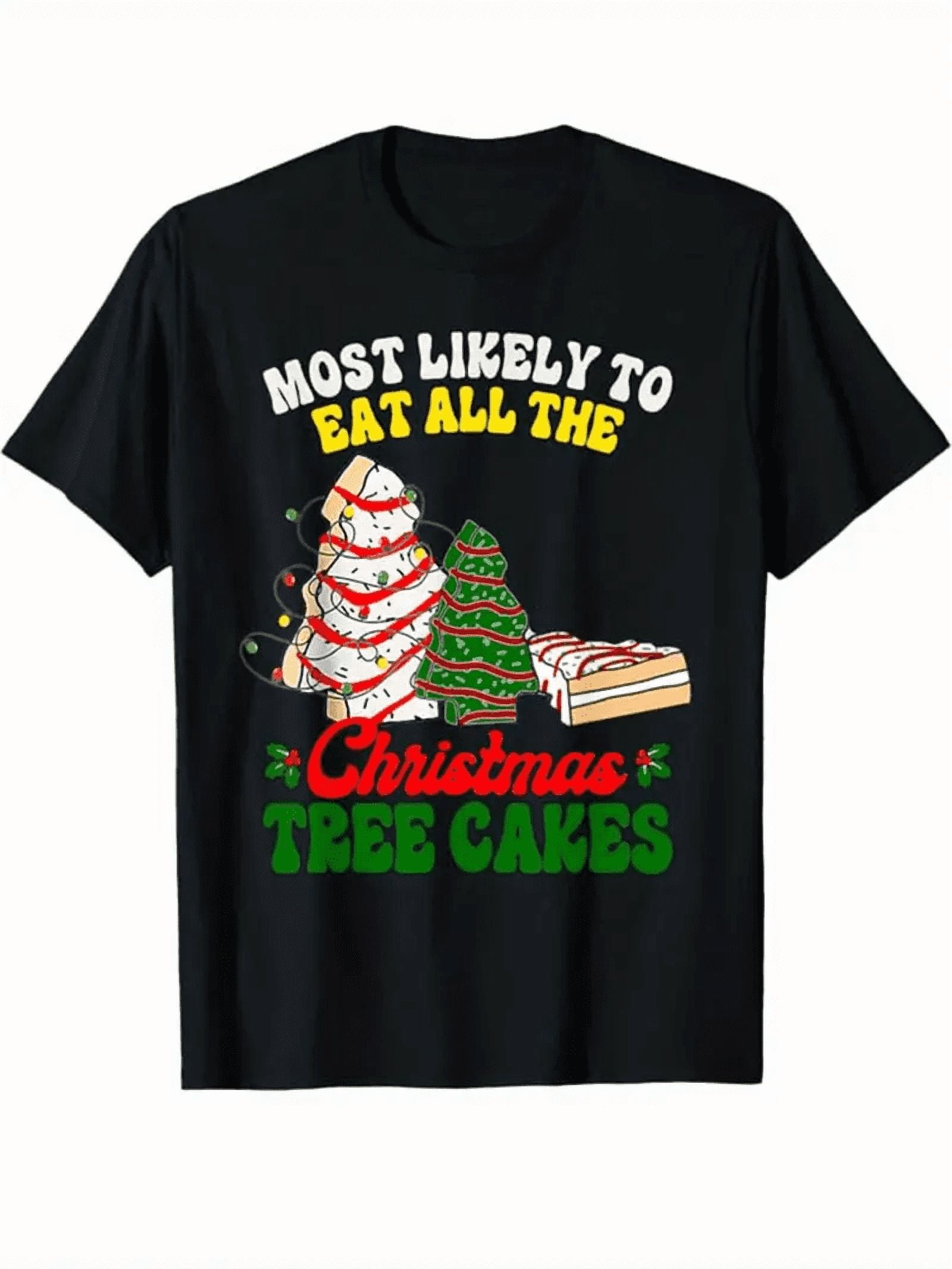 Black Women Christmas T-Shirt, “Most Likely to Eat All the Christmas ...