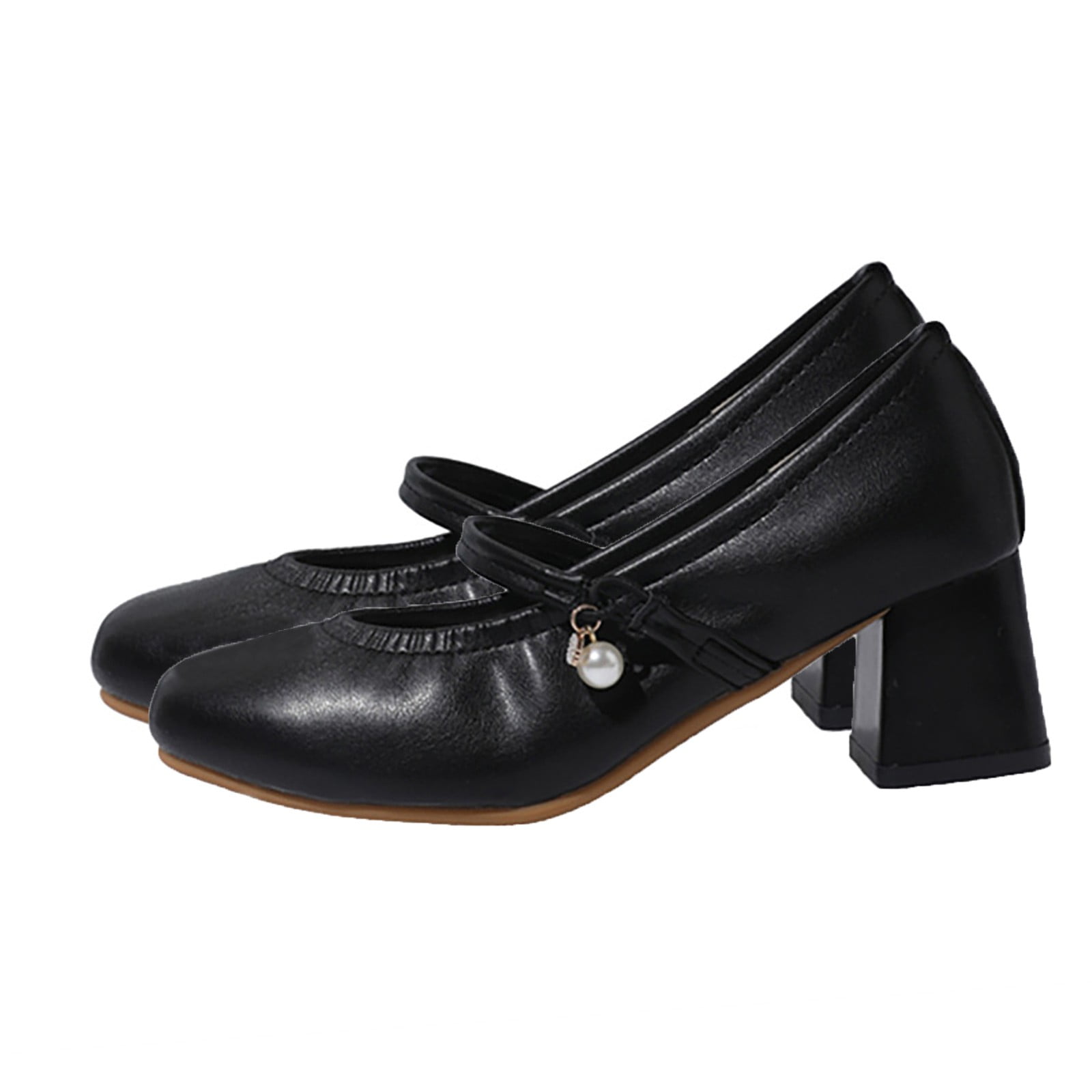 Black Women Easygoing Casual Trendy Solid Color Round Toe Comfortable ...