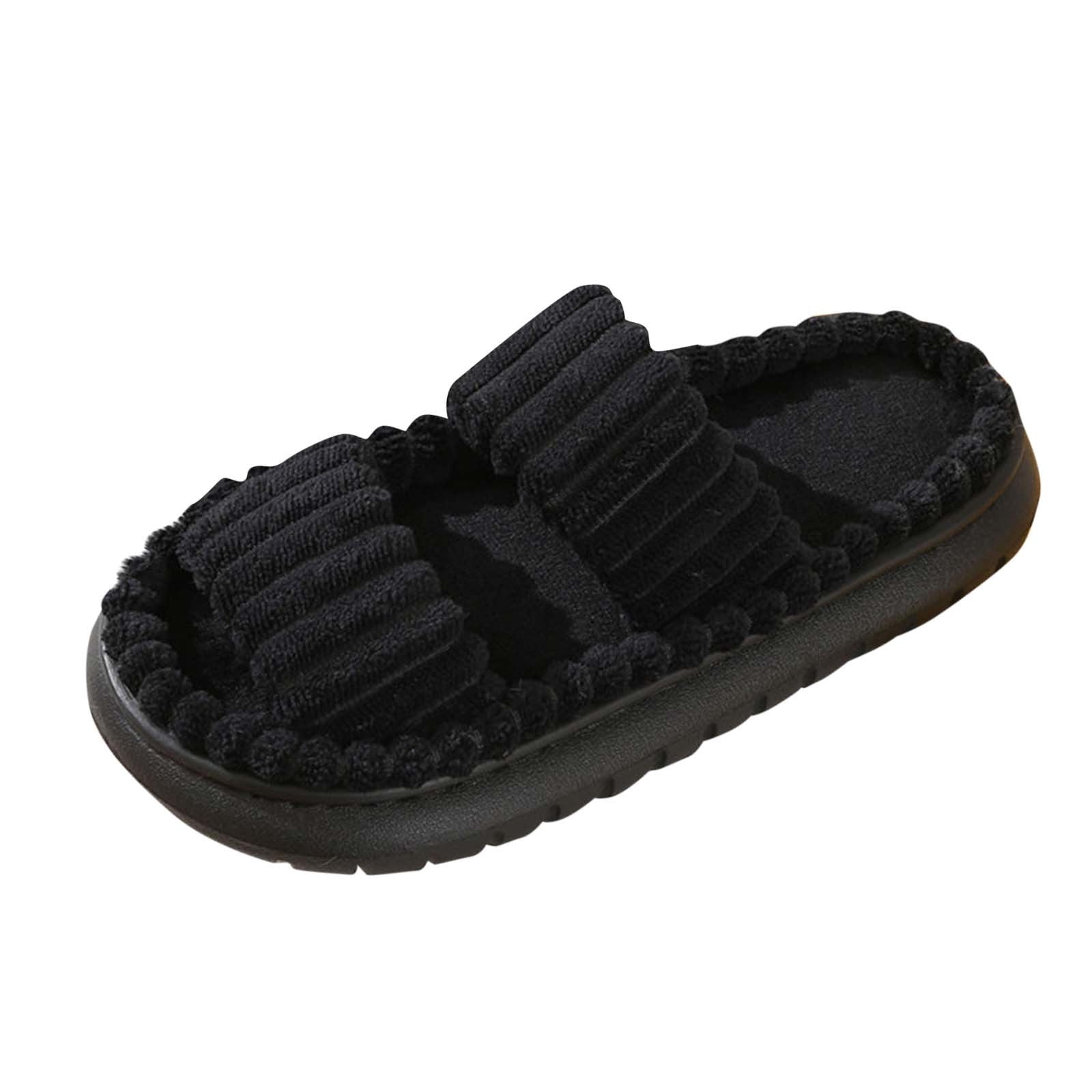 Black Women Flat Sandals Indoor Home Fall Winter Fashion Trend ...