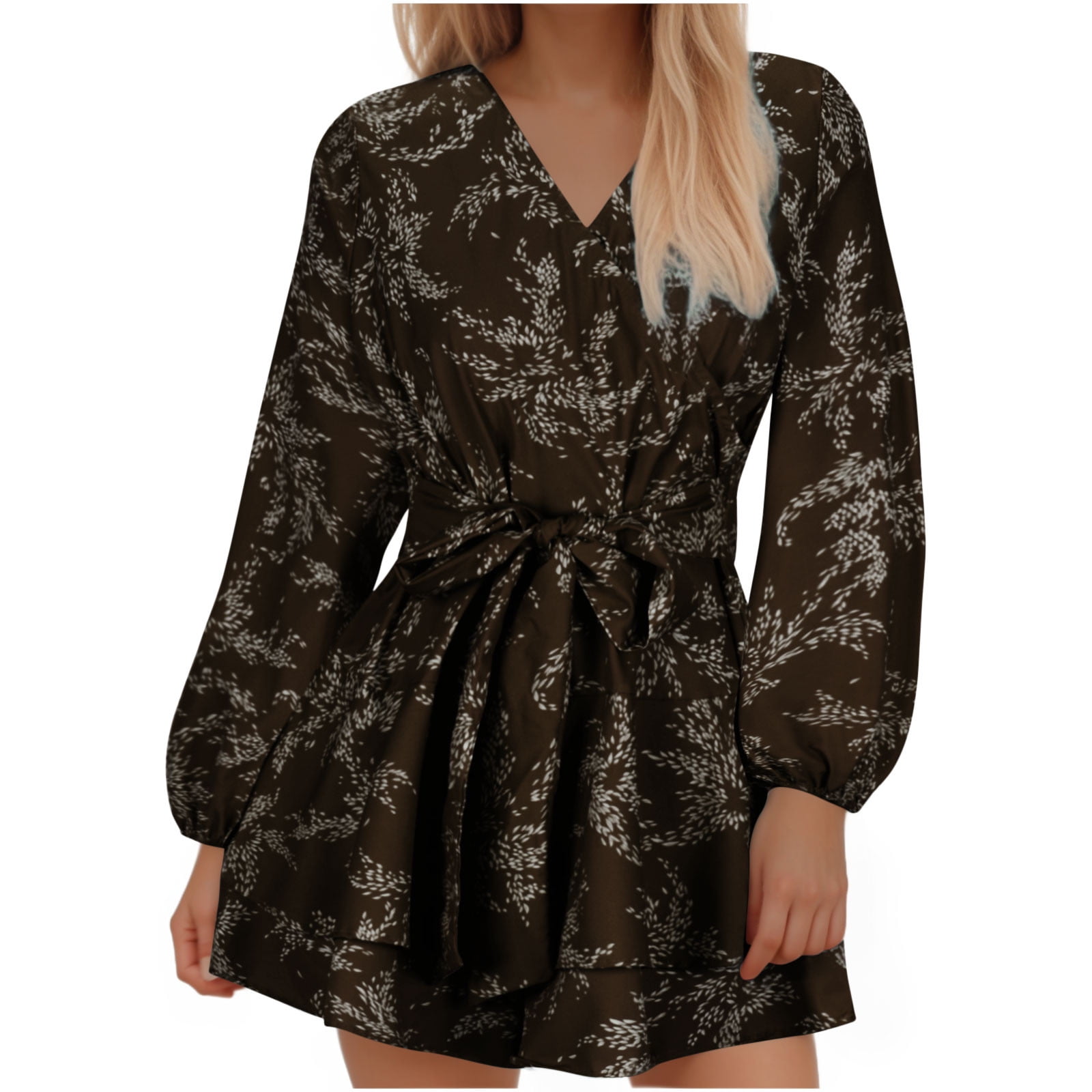 Black Women Flowy Ruffle Straight Leg Tiered Shorts Flower Graphic ...