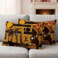 Black Women Giraffe Elephant Tree Waterproof Throw Pillow Covers Set of ...