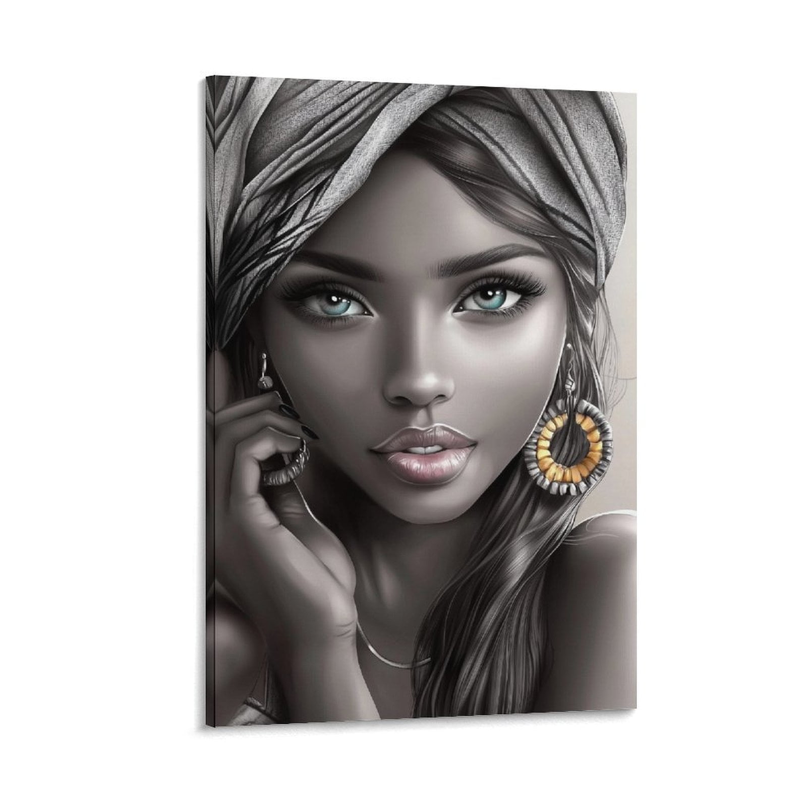 Black Women Hanging Painting Canvas Poster Wall Art Picture Prints ...