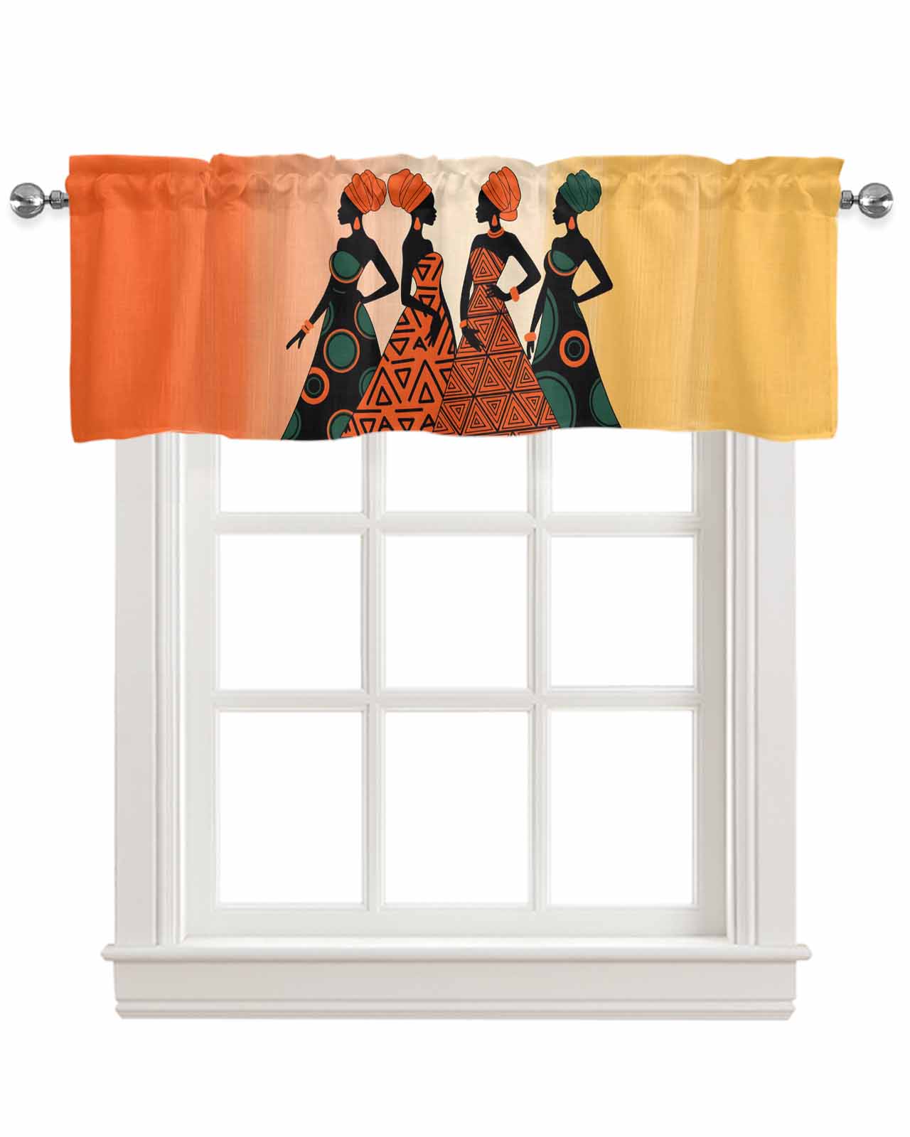 Black Women Kitchen Valances for Windows Farmhouse Linen Window Valance ...