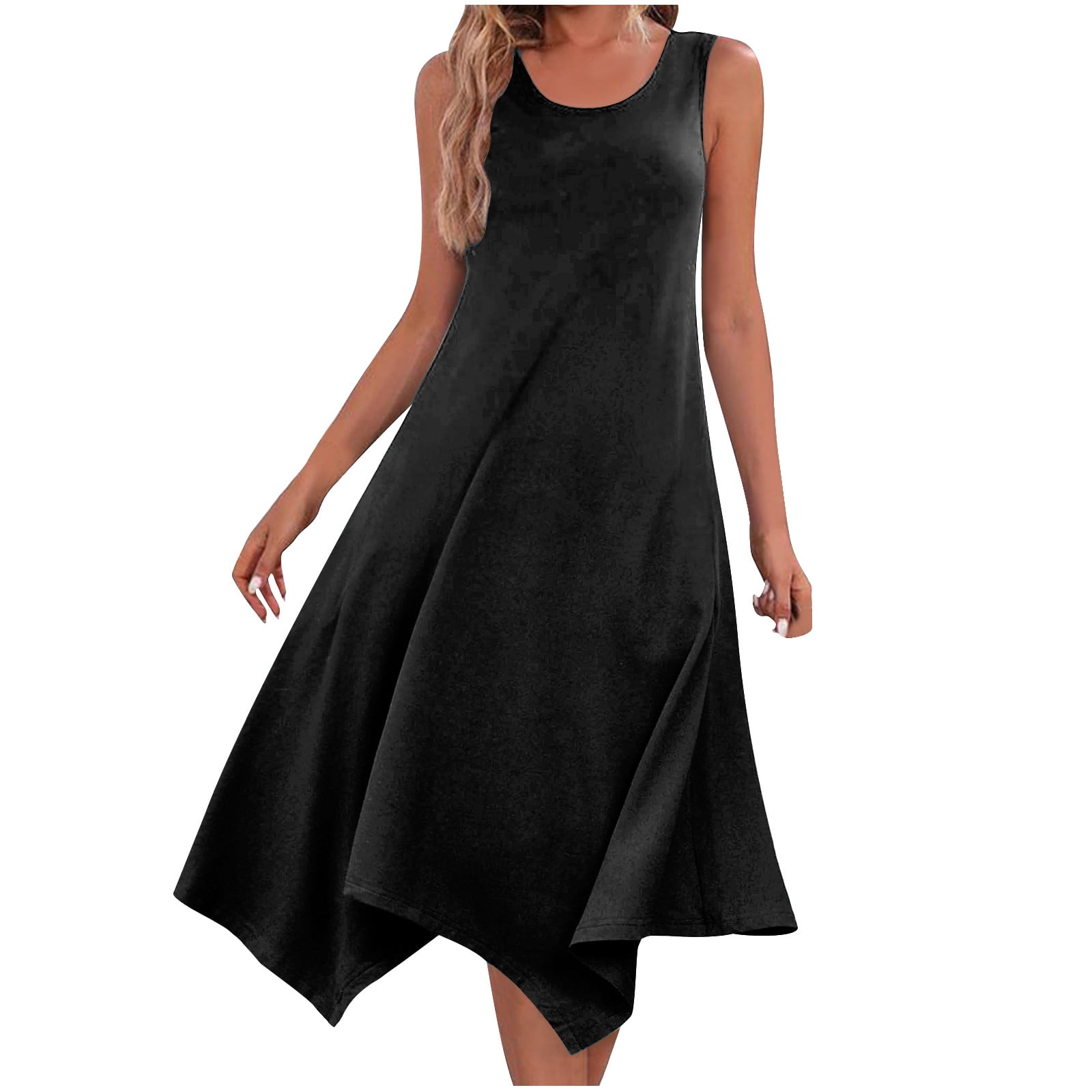 Black Women Peplum A Line Paperbag Basic Mini Petite Long Dresses for ...