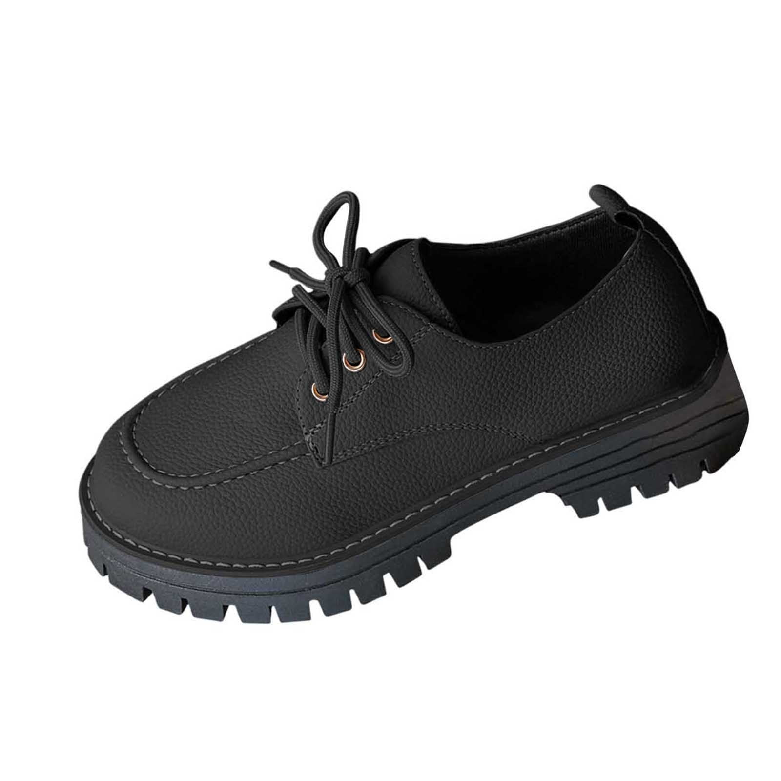 Black Women S Everyday Shoes Featuring Thick Bottom And Mid Heel For ...