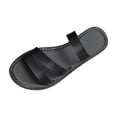Black Women'S Fashion Plus Size Round Toe Flat Beach Roman Shoes Spring ...