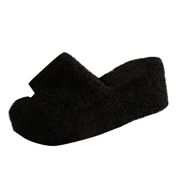 Black Women'S Thick Sole Sandals With Roman Design For Fashionable ...