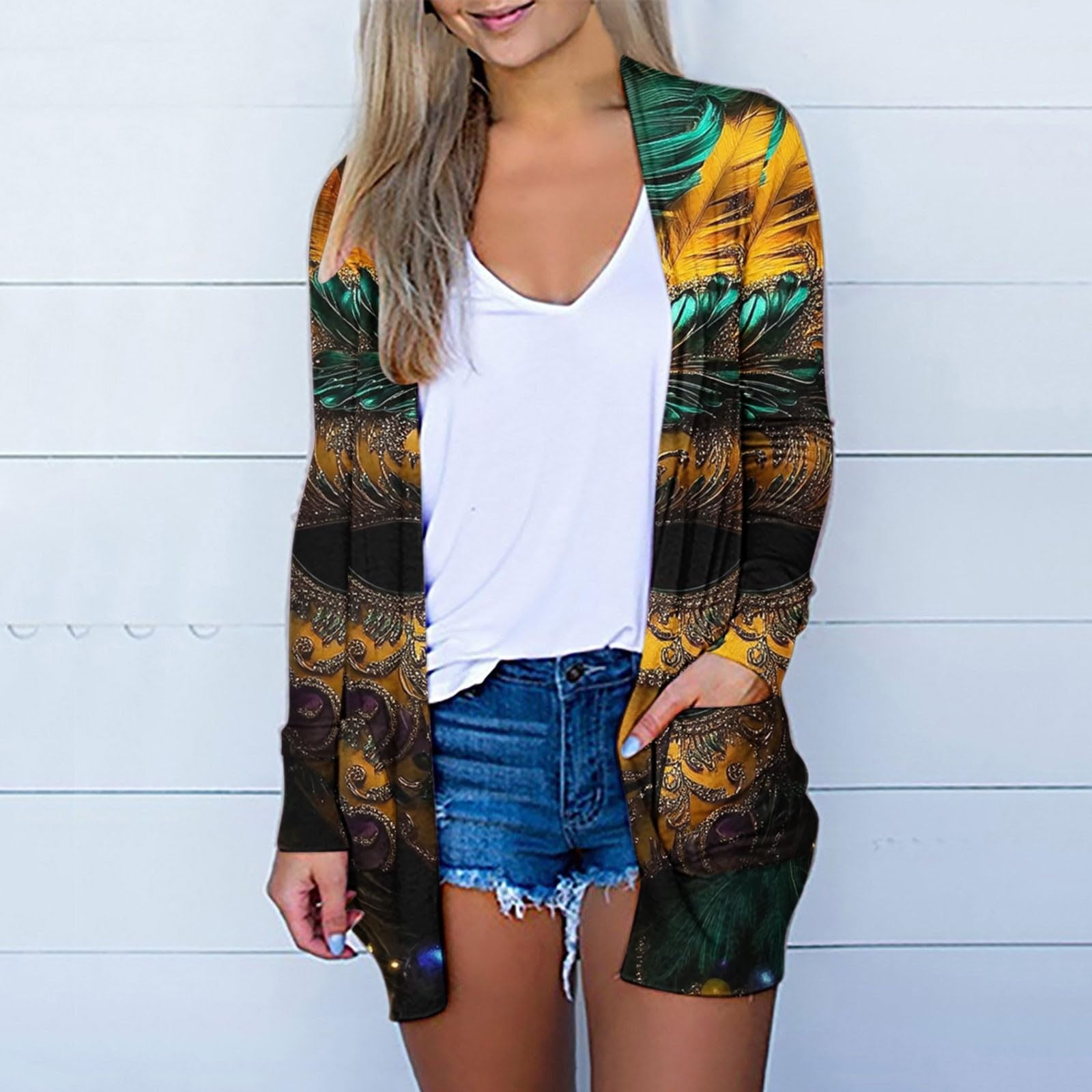 Black Women Shirts, Cardigan Tops Womens Casual Long Sleeve Thin ...