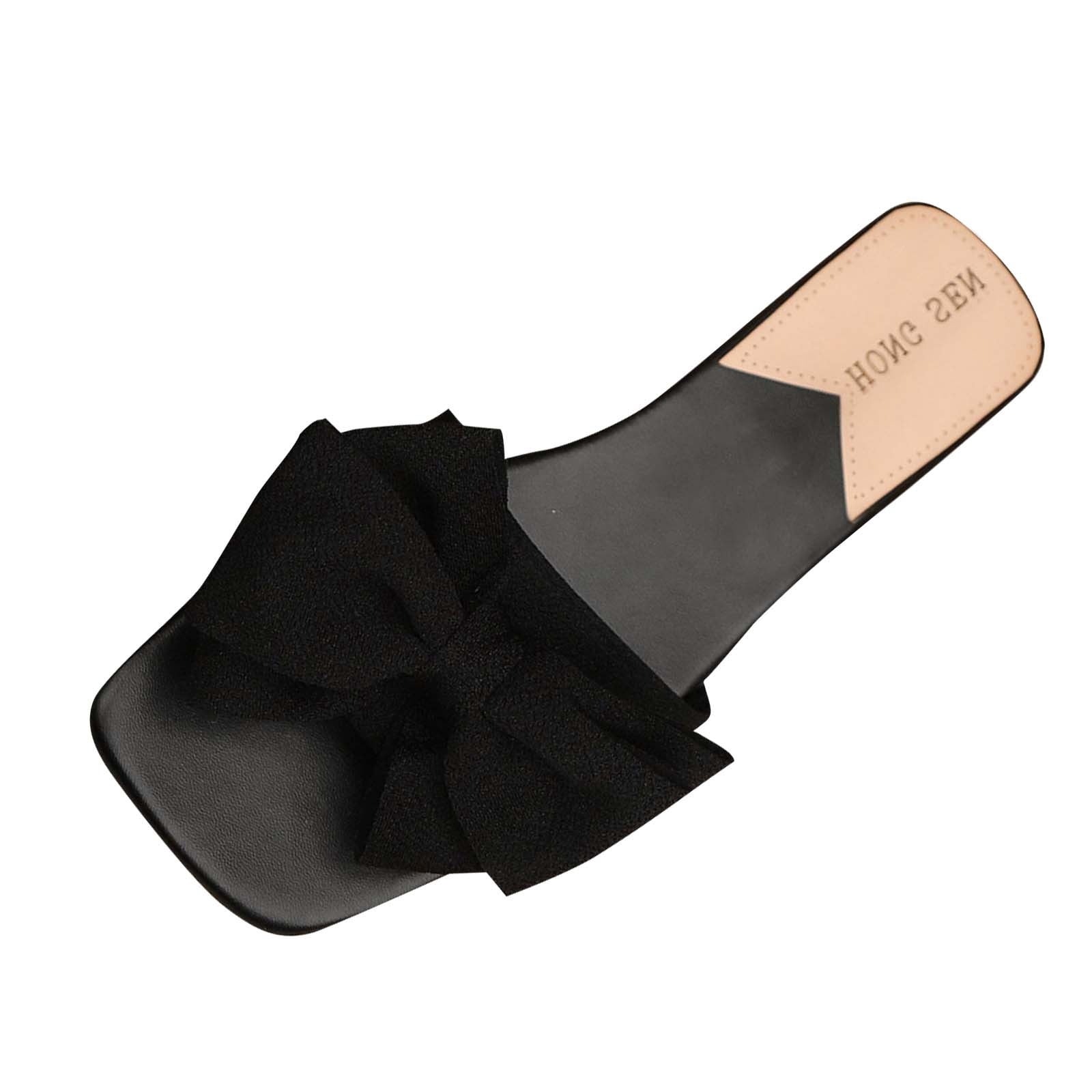 Black Women Stylish Everyday Versatile Flat Sole Design Warm Season ...