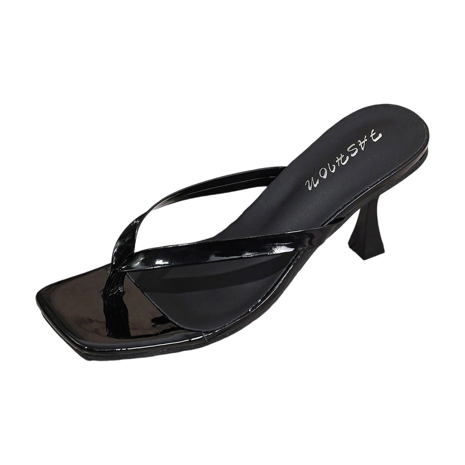 Black Women Stylish Flip Flops High Heel For Summer And Fall Outfits ...