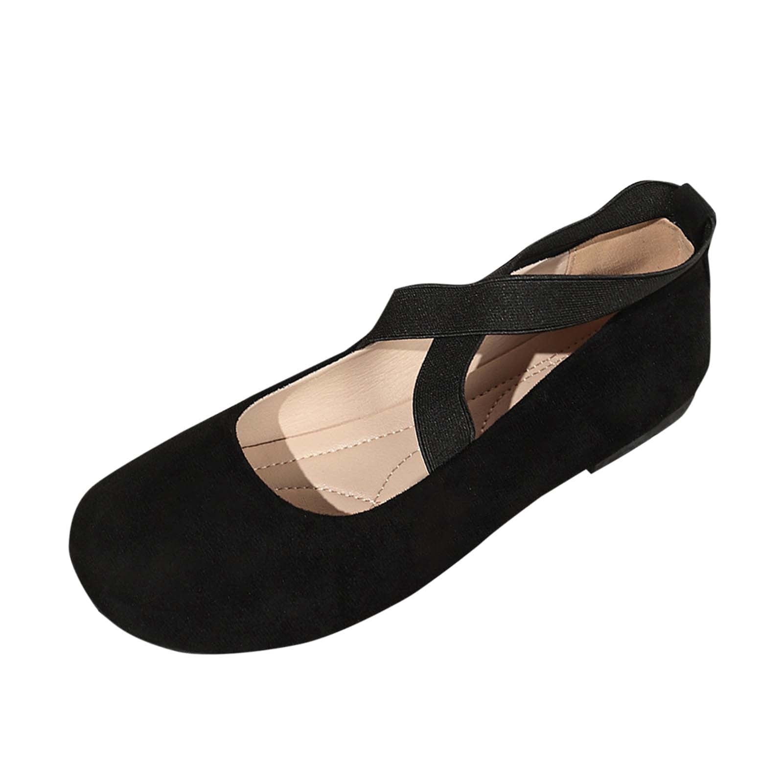 Black Women Stylish Spring Summer Casual Slip Ons Closed Toe And Flat ...