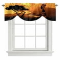 Black Women Tie Up Valance Curtains Africa Nation Giraffe Adjustable ...