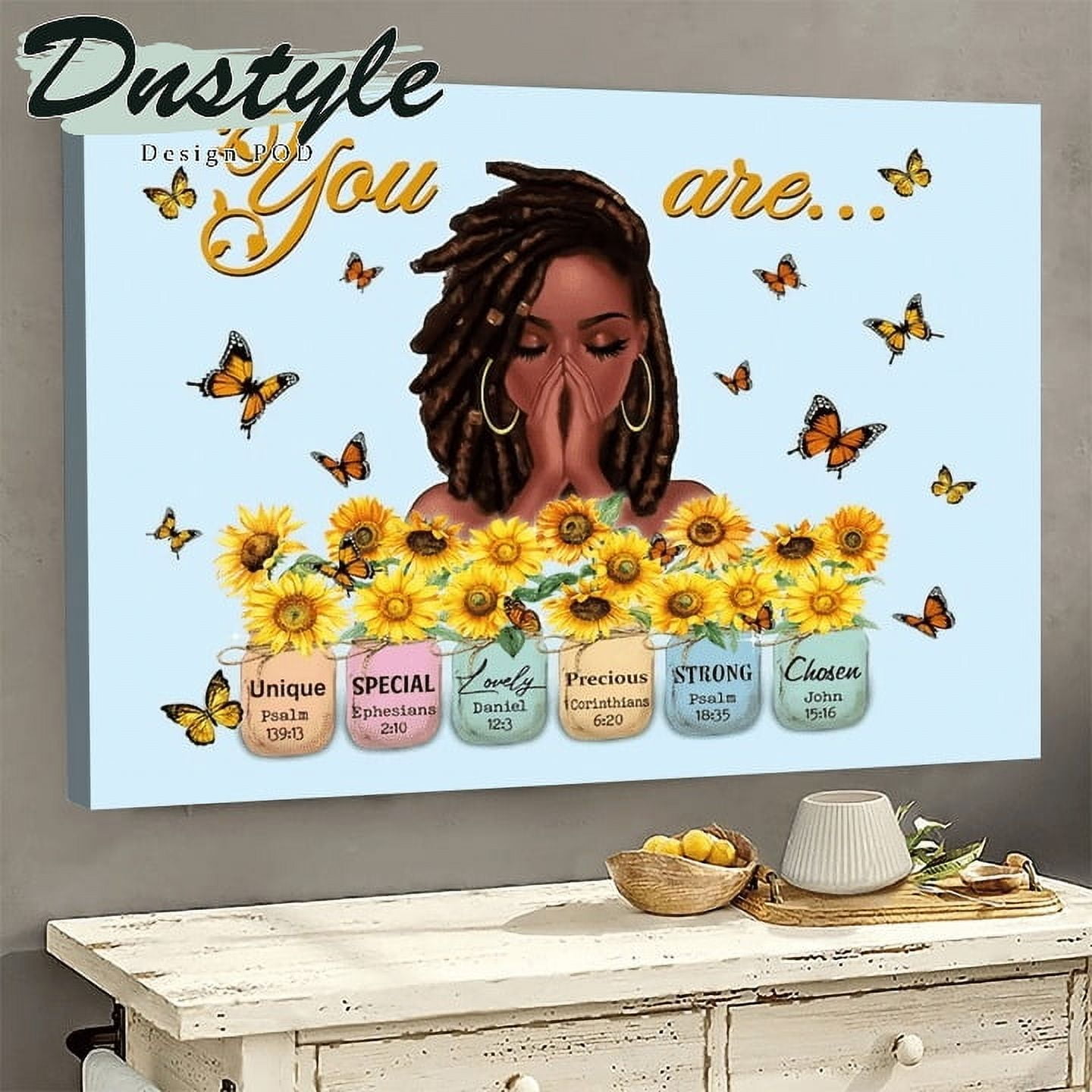Black Women You Are Unique Special Lovely Sunflower 24 x 36 Inch Poster ...