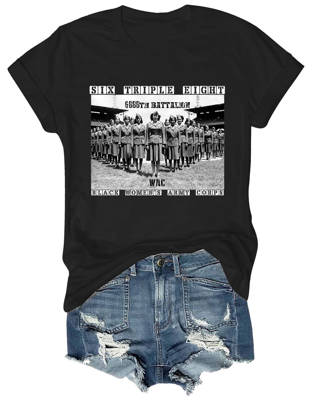 Black Women's Army Corps Shirt, Six Triple Eight Shirt, 6888th Shirt, Six Triple Eight Tee ...