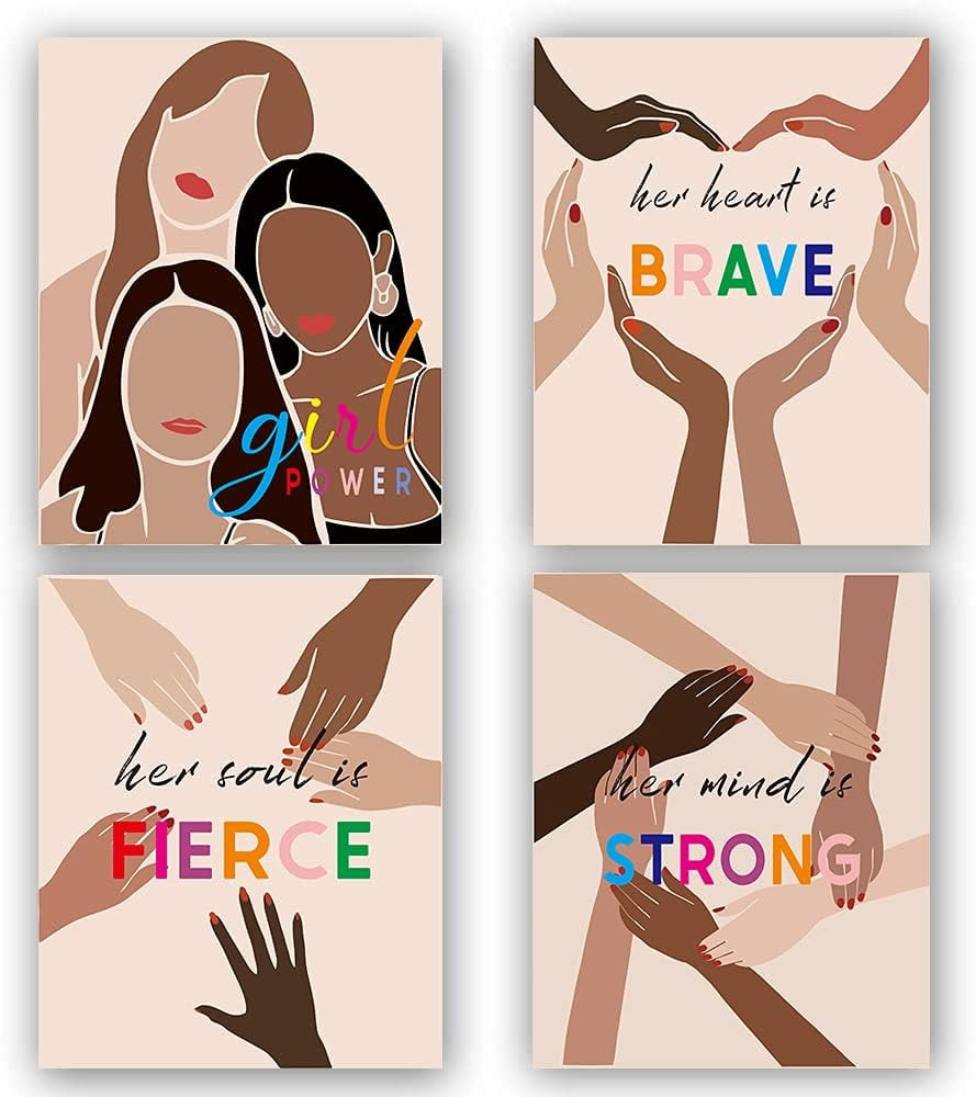 Black Women''s Inspirational Poster, Girls Empowerment Art Posters ...
