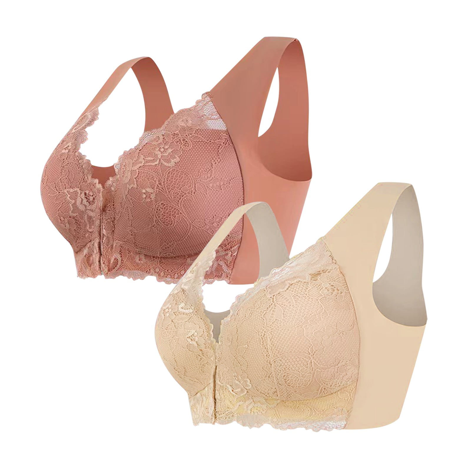 Black Womens Bras Thin Laceless Ring Comfortable Breathability ...