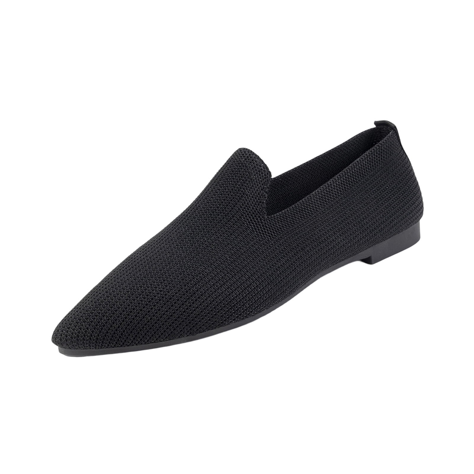 Black Womens Pointed Toe Mesh Flats Closed Toe Versatile Summer 2026 ...