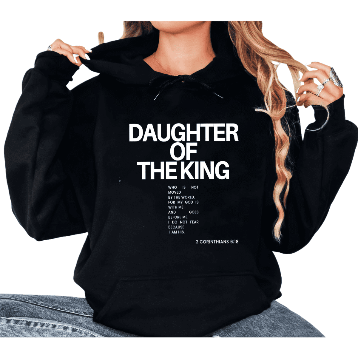 Black Womens Print hoodie Graphic Sweatshirt White Womens Text DAUGHTER ...