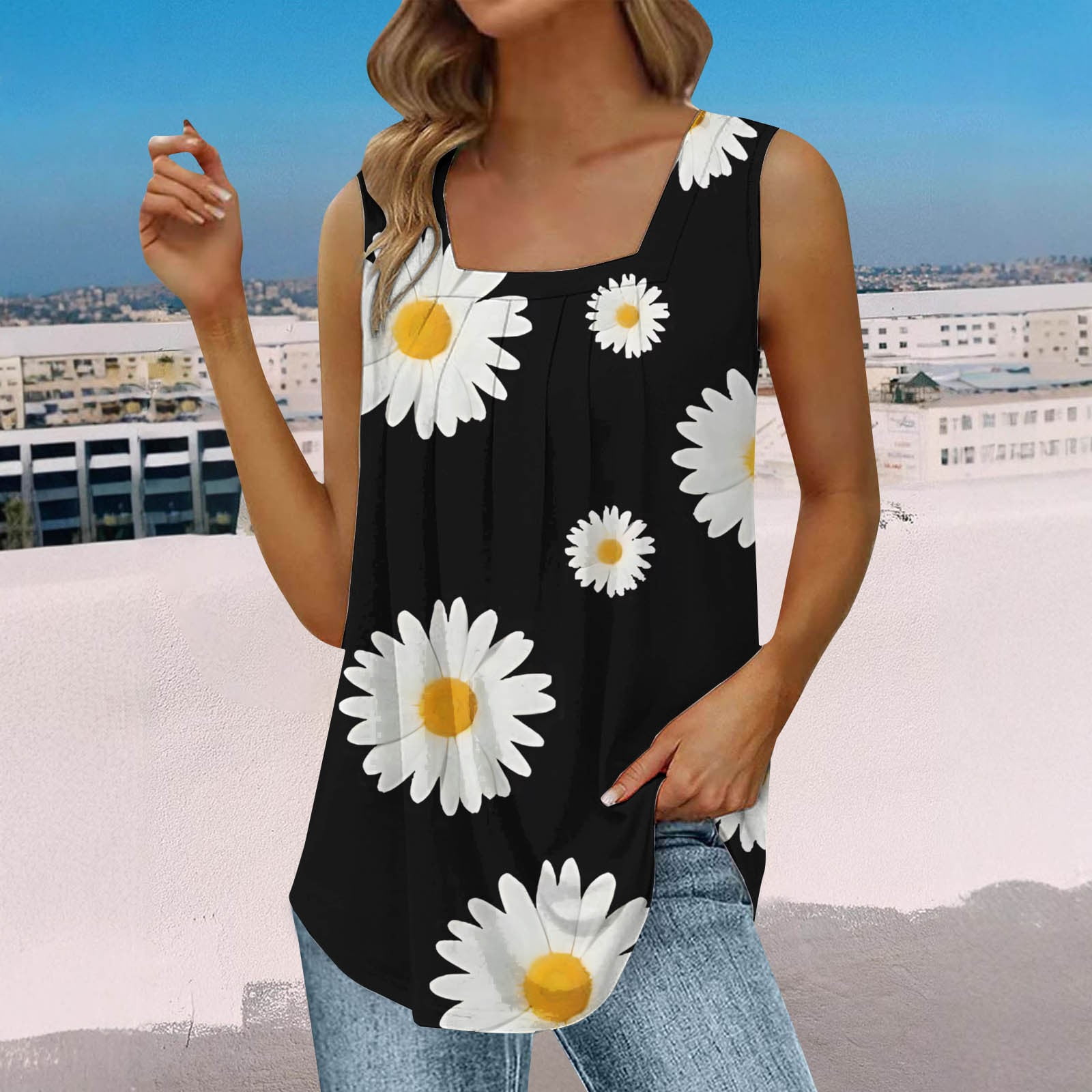Black Womens Summer Tops Summer Tank Tops for Women 2025 Loose Fit ...