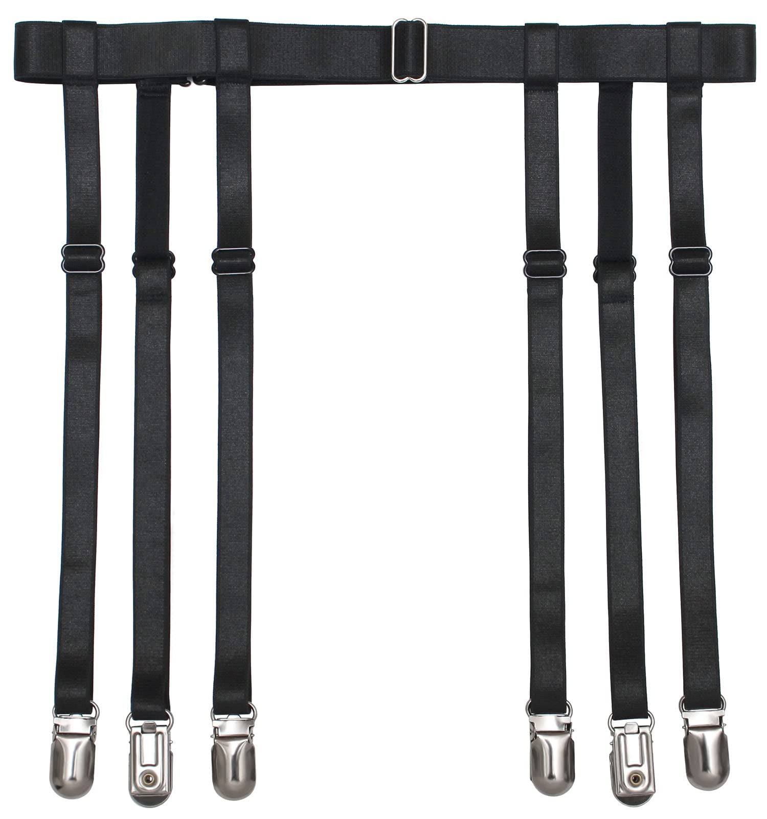 Black Womens Suspender Garter Belt for Thigh High Socks Stockings Boots ...