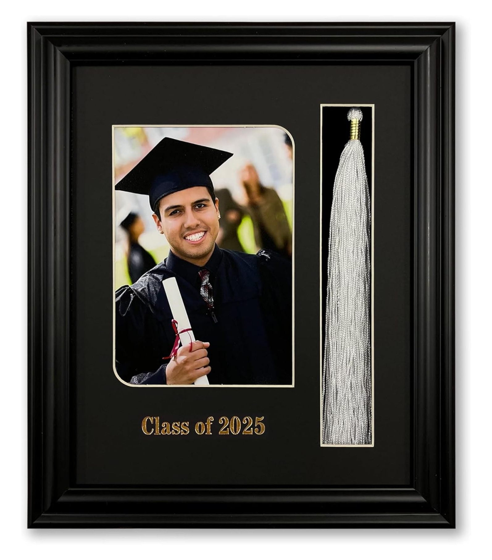 Black Wood Graduation Tassel Picture Frame for 5x7 Print - Walmart.com