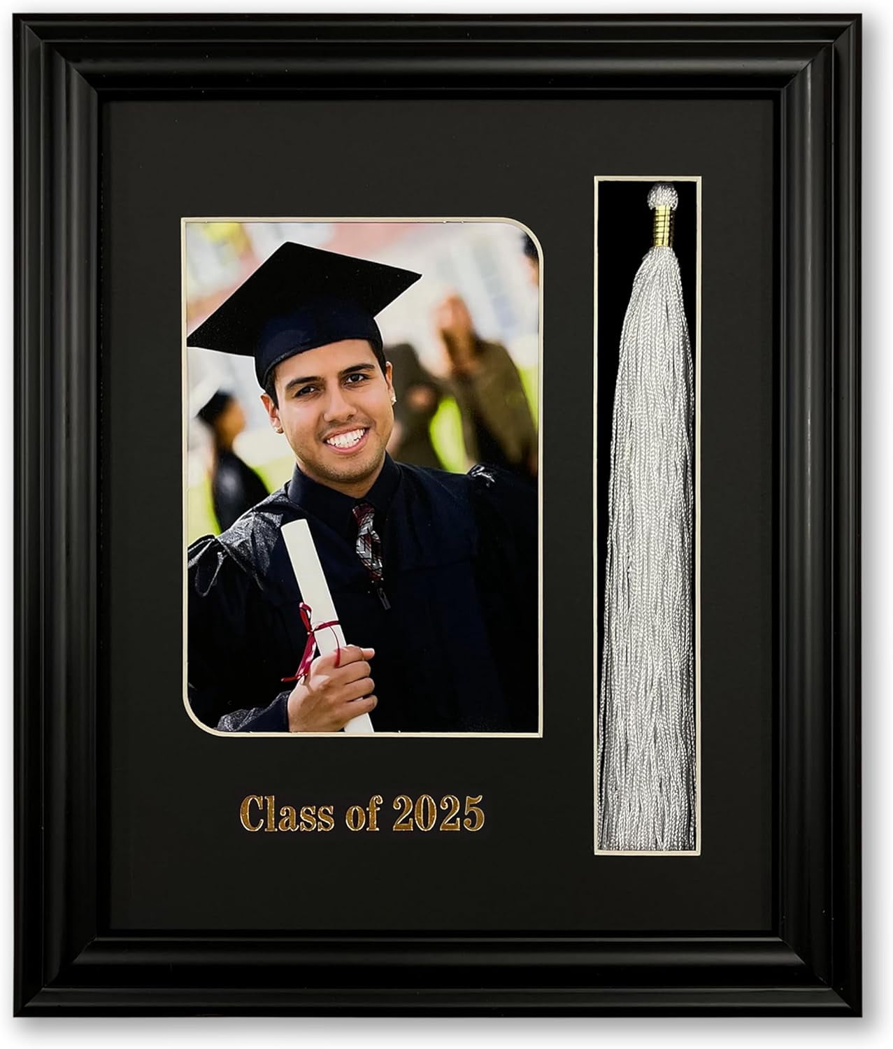 Black Wood Graduation Tassel Picture Frame for 5x7 Print - Walmart.com