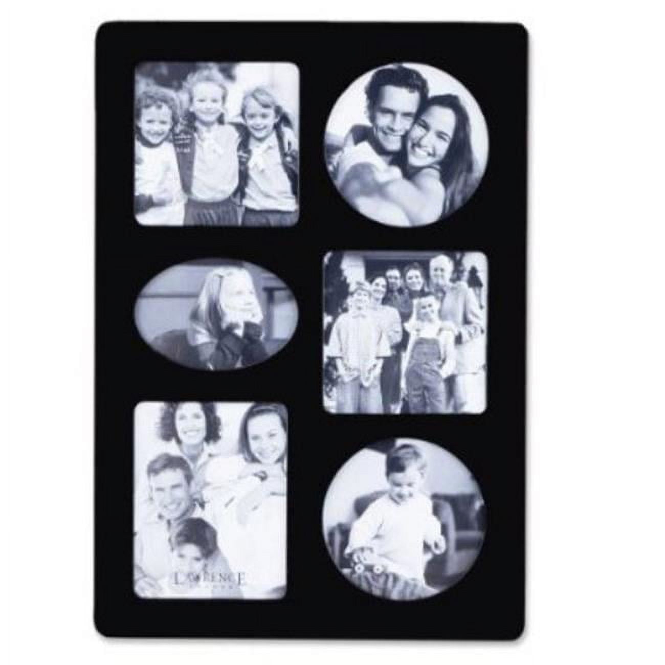 Black Wood Multi 6 Opening Picture Frame - Walmart.com