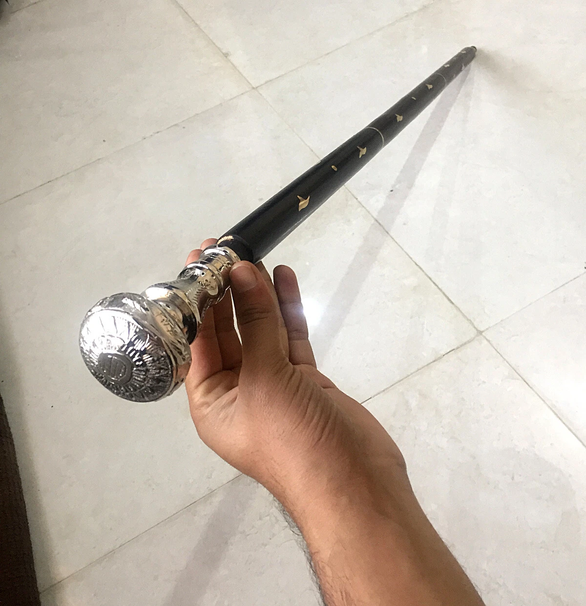 Black Wood Walking Stick Canes Handmade Casual Dress Vintage Style Gift ...