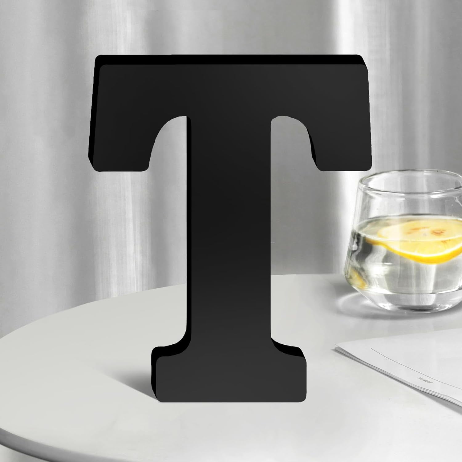 Black Wooden Letters 8 Inch for Wall Decor, Large Unfinished Wood ...