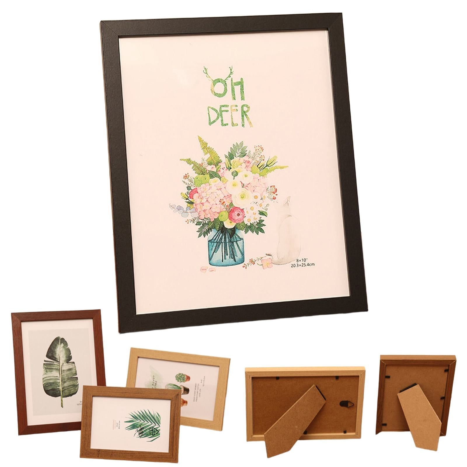 Black Wooden Picture Frame Set – 6x8 Inch Frames for Photo ...