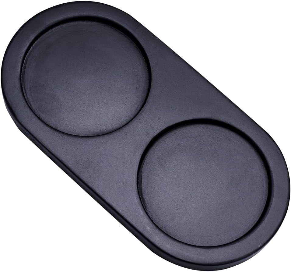 Black Wooden Salt and Pepper Mill Tray Acacia Wood Tray Peper Mill ...