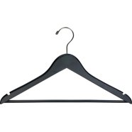Matte Black Plastic Combo hanger with Adjustable Clips and Notches ...