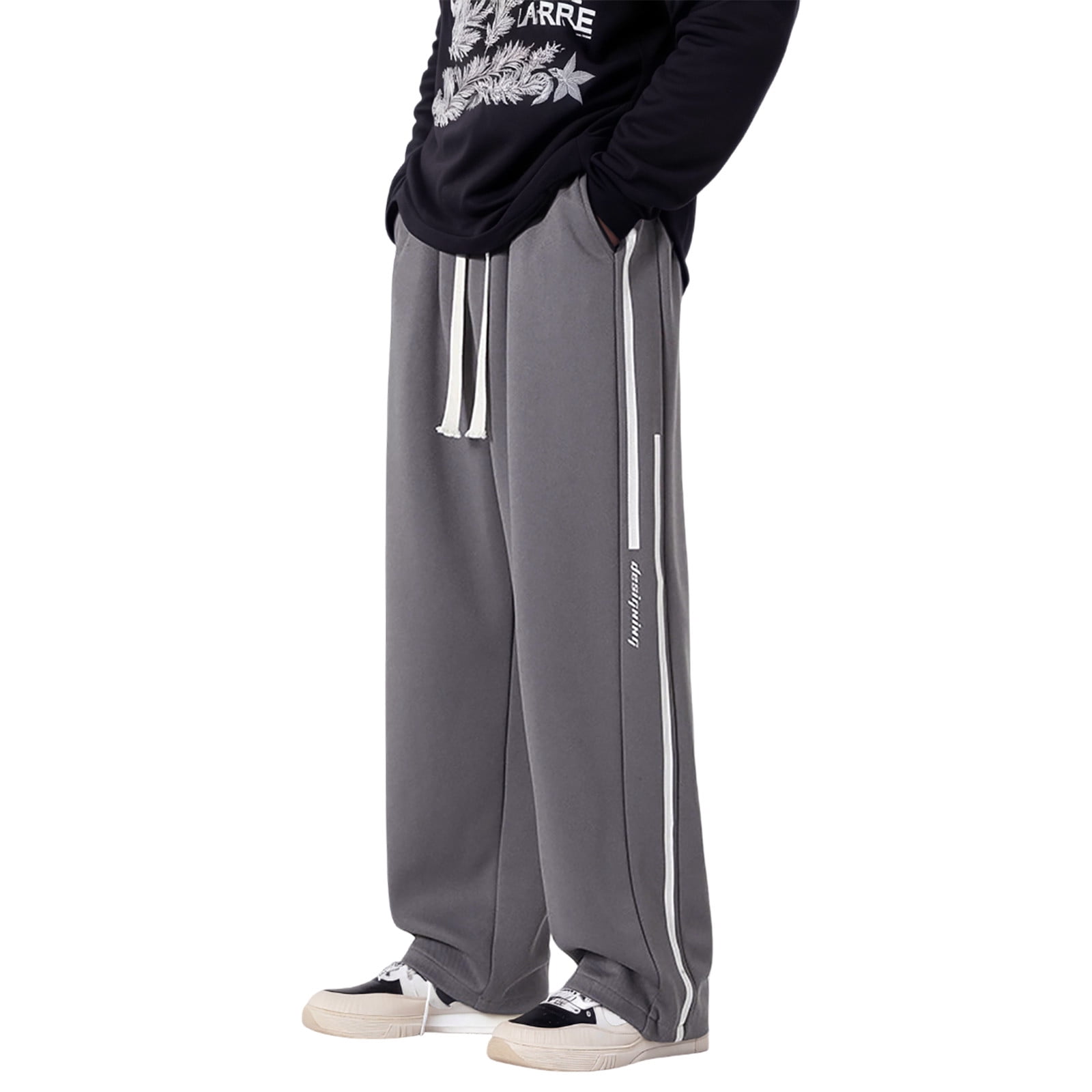 Black Work Pants Men Big and Tall Fashion Travel Casual Pants Stretch ...
