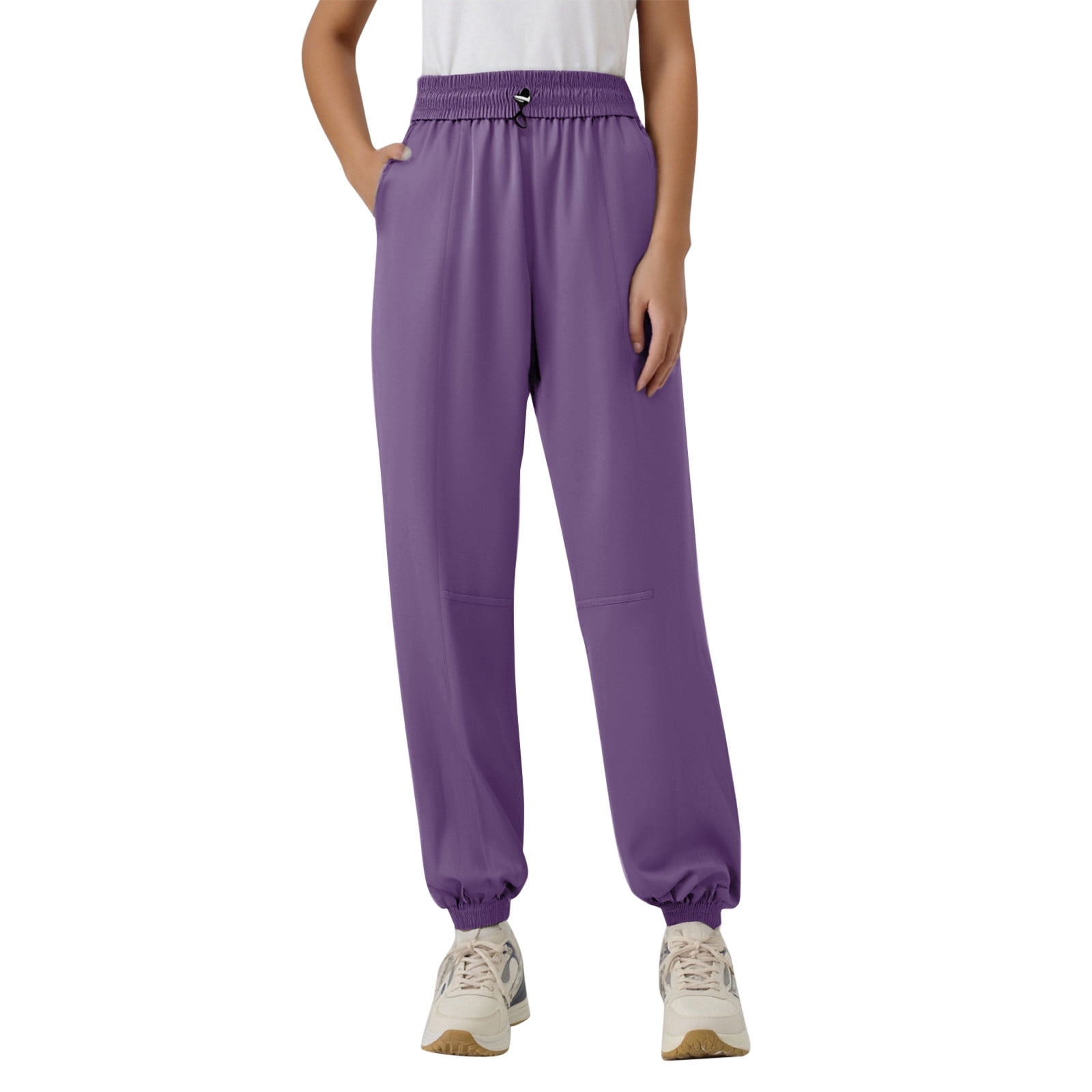 Black Work Pants Women New Summer Drawstring Sweatpants Women's High ...