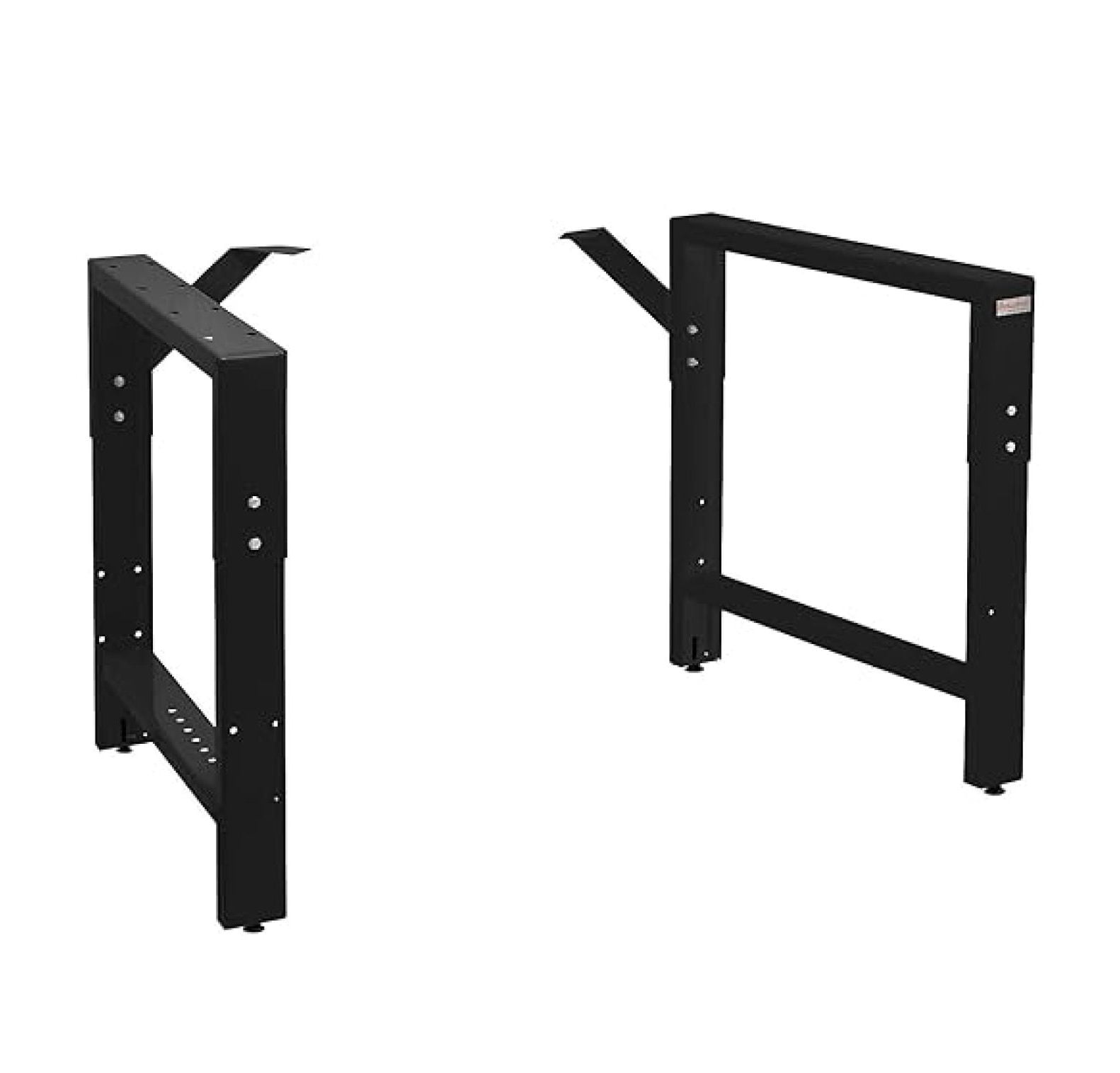 Black Workbench Table Frame - Adjustable Height 29-35in, 26in Depth ...