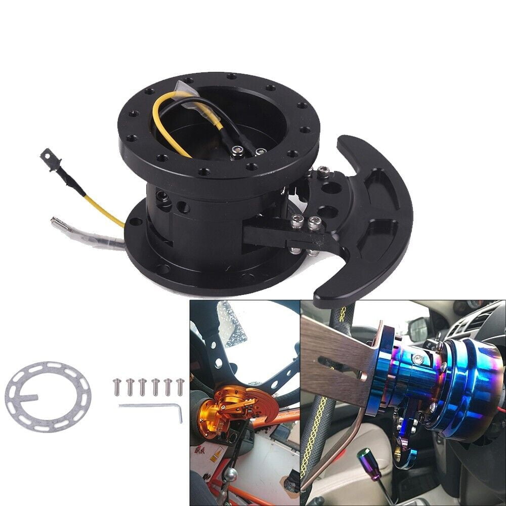 Black WorksBell Flip Up Tilt Quick Release System Steering Wheel Hub ...