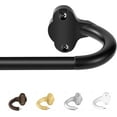 Black Wrap Around Curtain Rods:5/8" Small Blackout Adjustable Window ...