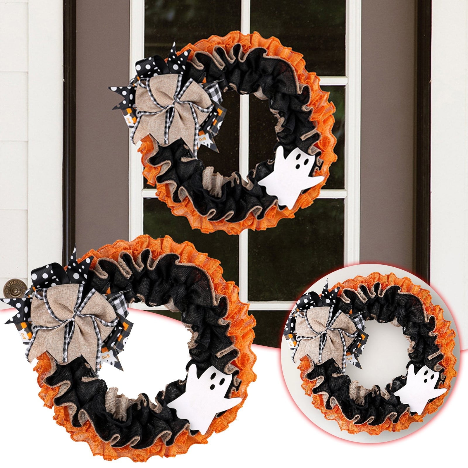 Black Wreath With Branches And Synthetic Flowers Beautiful Decorative ...