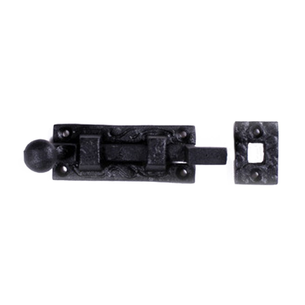 Black Wrought Iron Slide Bolt 4 inch Offset Pack of 2 - Walmart.com