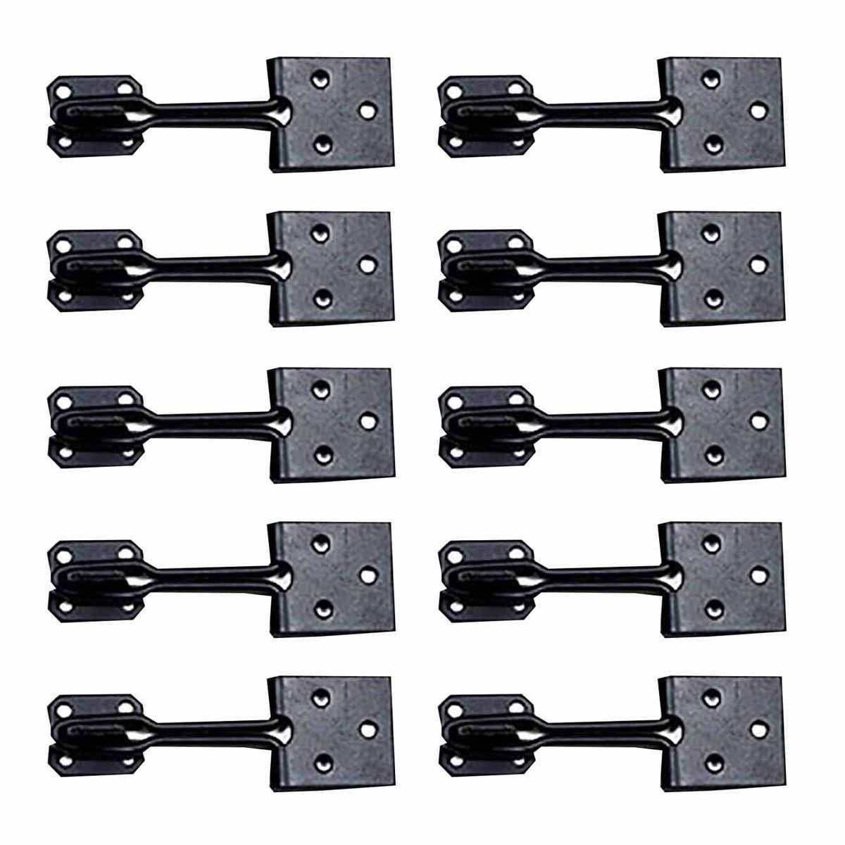 Black Wrought Iron Wire Hasp Lock 3" x 1" Rust Resistant Antique Wire ...