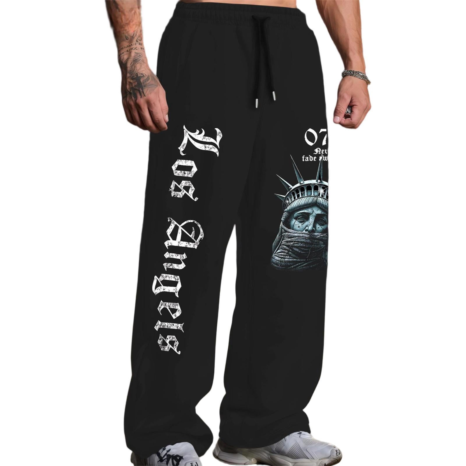 Black Y2K Baggy Gothic Sweatpants Y2K Men Emo Sweatpants 2000's Clothes ...