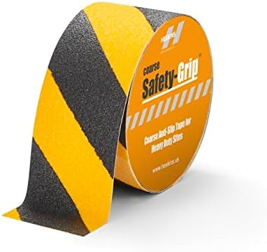 Black/Yellow Hazard Coarse Safety Grip Anti Slip Tape (4" x 60ft ...